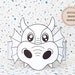 Dragon Paper Coloring Crown, Hat for Kids, Instant Download Paper Crown ...