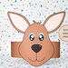 Kangaroo Paper Crown, Animal Paper Hat for Kids, Instant Download Paper ...