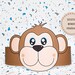 Monkey Paper Crown, Animal Paper Hat for Kids, Instant Download Paper ...