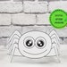 Spider Paper Coloring Crown, Animal Paper Hat for Kids, Instant ...