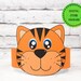 Tiger paper crown Animal paper hat for kids instant download | Etsy
