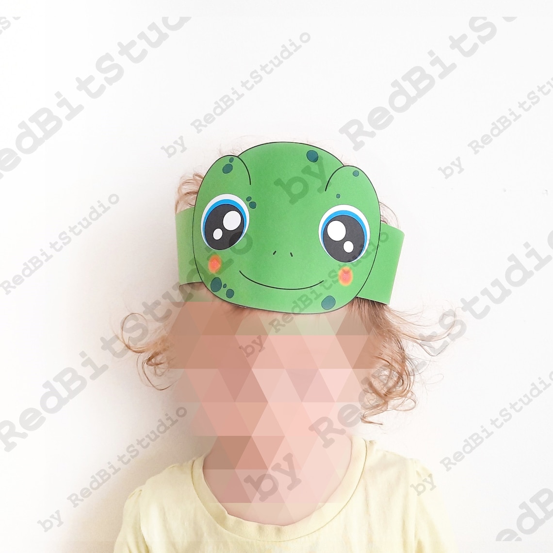 Turtle paper crown, Animal paper hat for kids, instant download paper ...