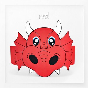 4 Dragons Paper Crowns, Dragons Paper Hats for Kids, Instant Download ...