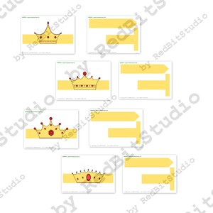 4 Crown Headbands, Paper Hats for Kids, Instant Download Paper Crowns ...
