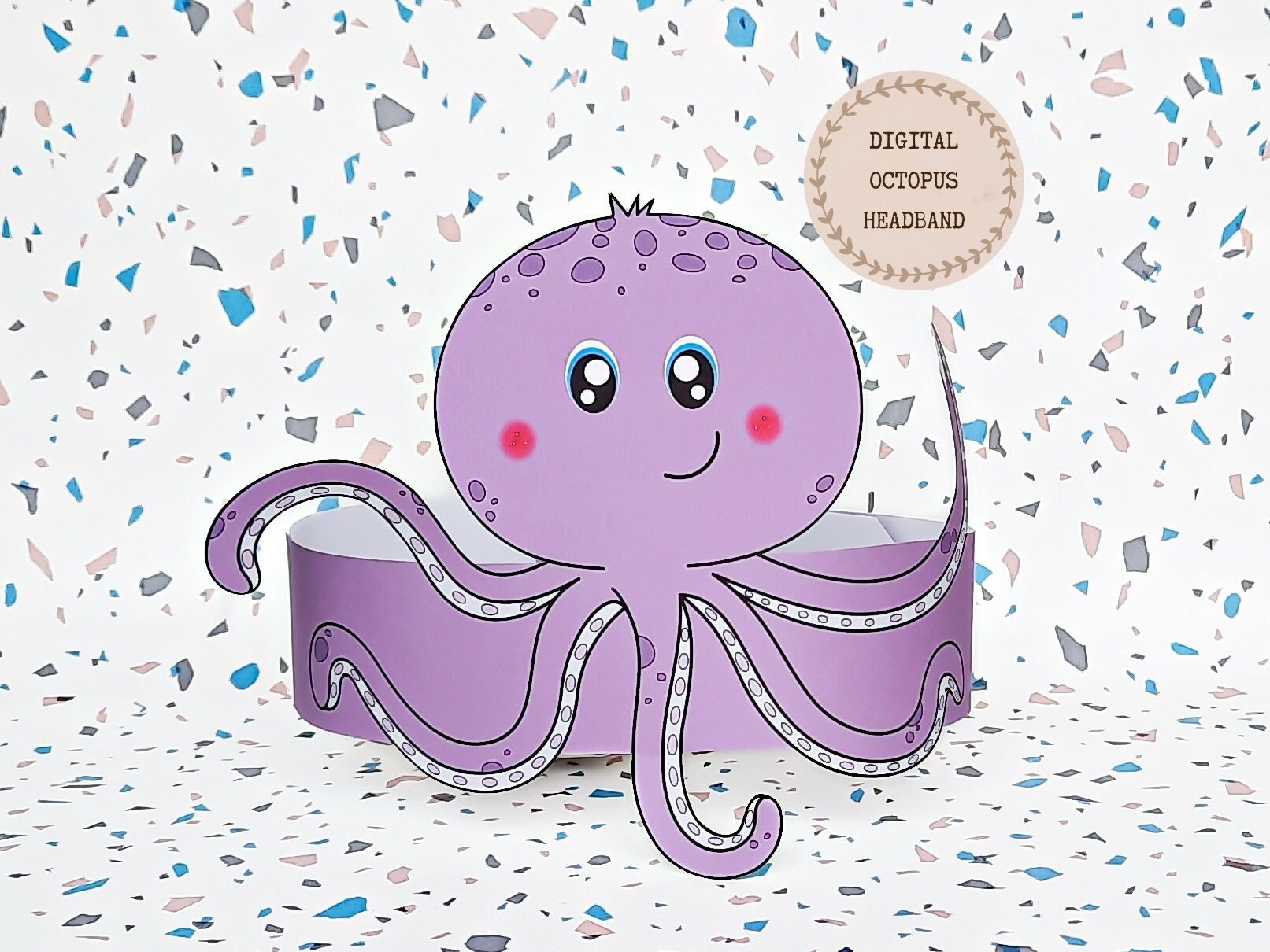 Octopus Paper Crown, Animal Paper Hat for Kids, Sea Instant Download ...