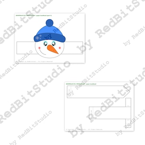Snowman Paper Crown, Christmas Paper Hat for Kids, Instant Download ...