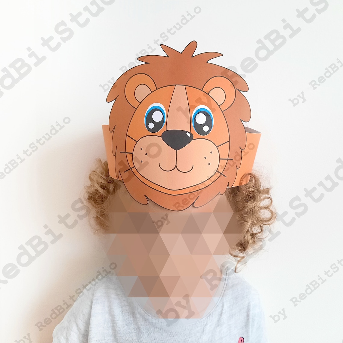 Lion Paper Crown, Animal Paper Hat for Kids, Instant Download Paper ...