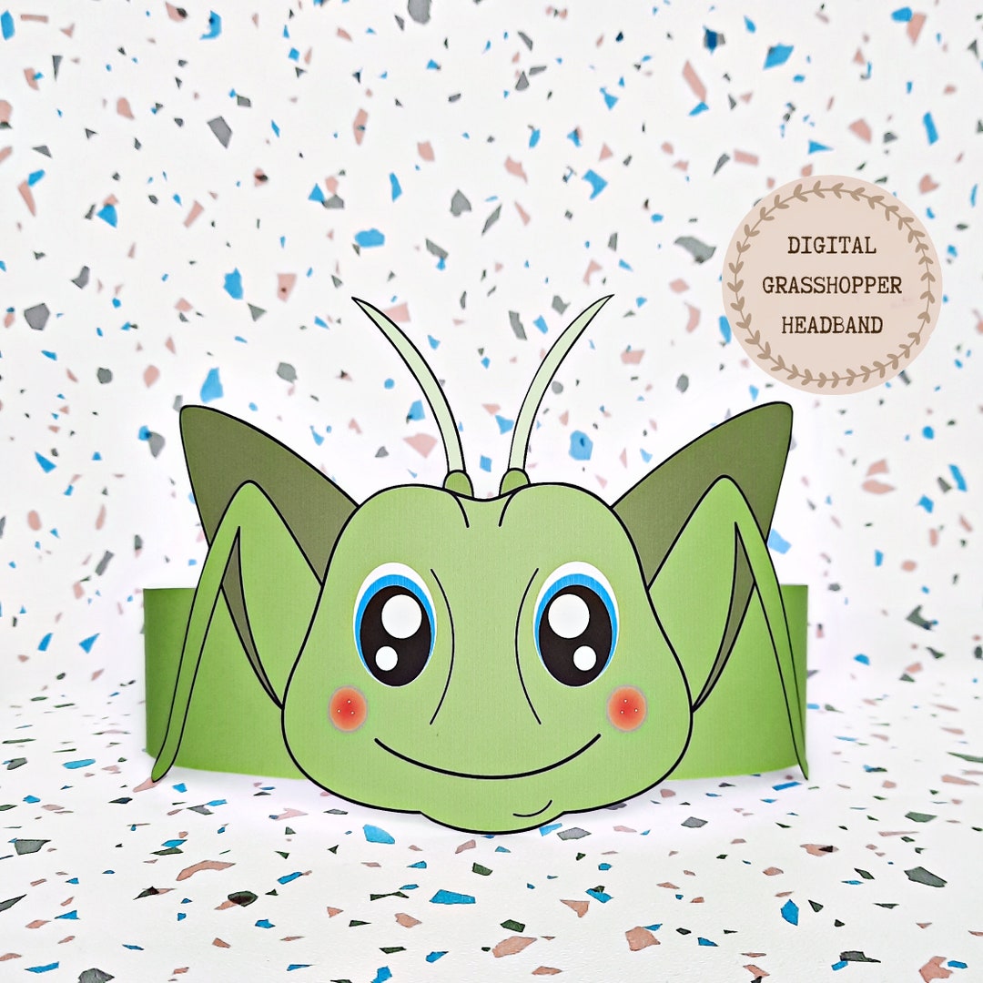 Grasshopper Paper Crown, Animal Paper Hat for Kids, Instant Download ...