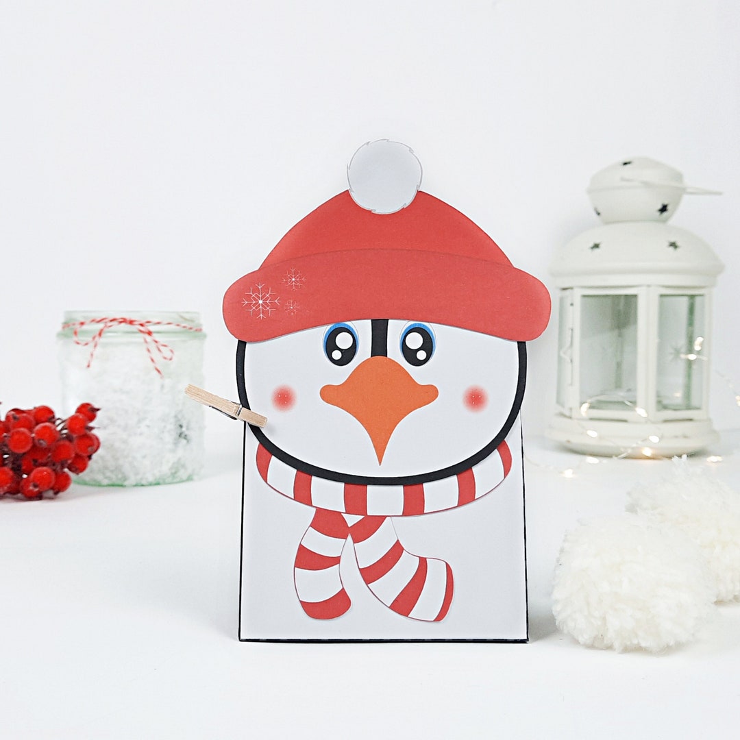 Penguin Gift Box Printable, Favor Box Christmas, Template to Assemble ...