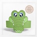 Crocodile Paper Crown, Animal Paper Hat for Kids, Instant Download ...