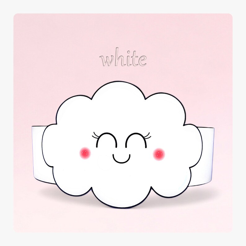 2 Clouds Paper Crowns,weather Paper Hat for Kids,instant Download Crown ...
