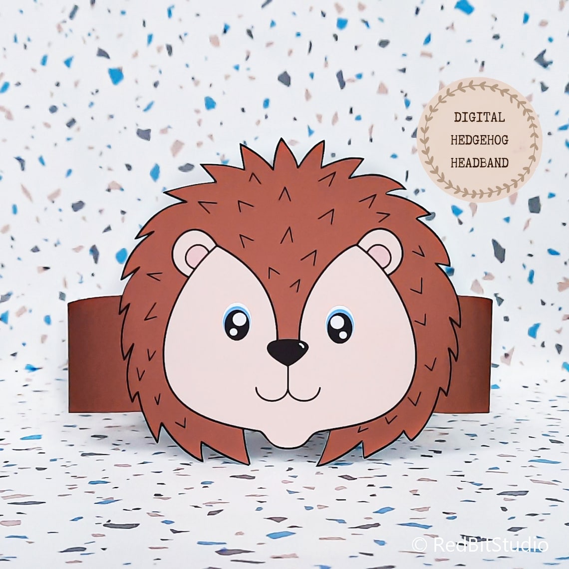 Hedgehog Paper Crown, Animal Paper Hat for Kids, Instant Download Paper ...