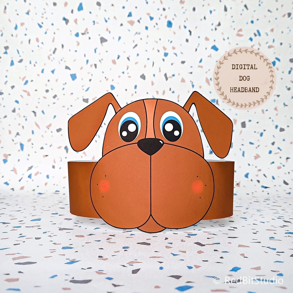 Dog Paper Crown, Animal Paper Hat for Kids, Instant Download Paper ...