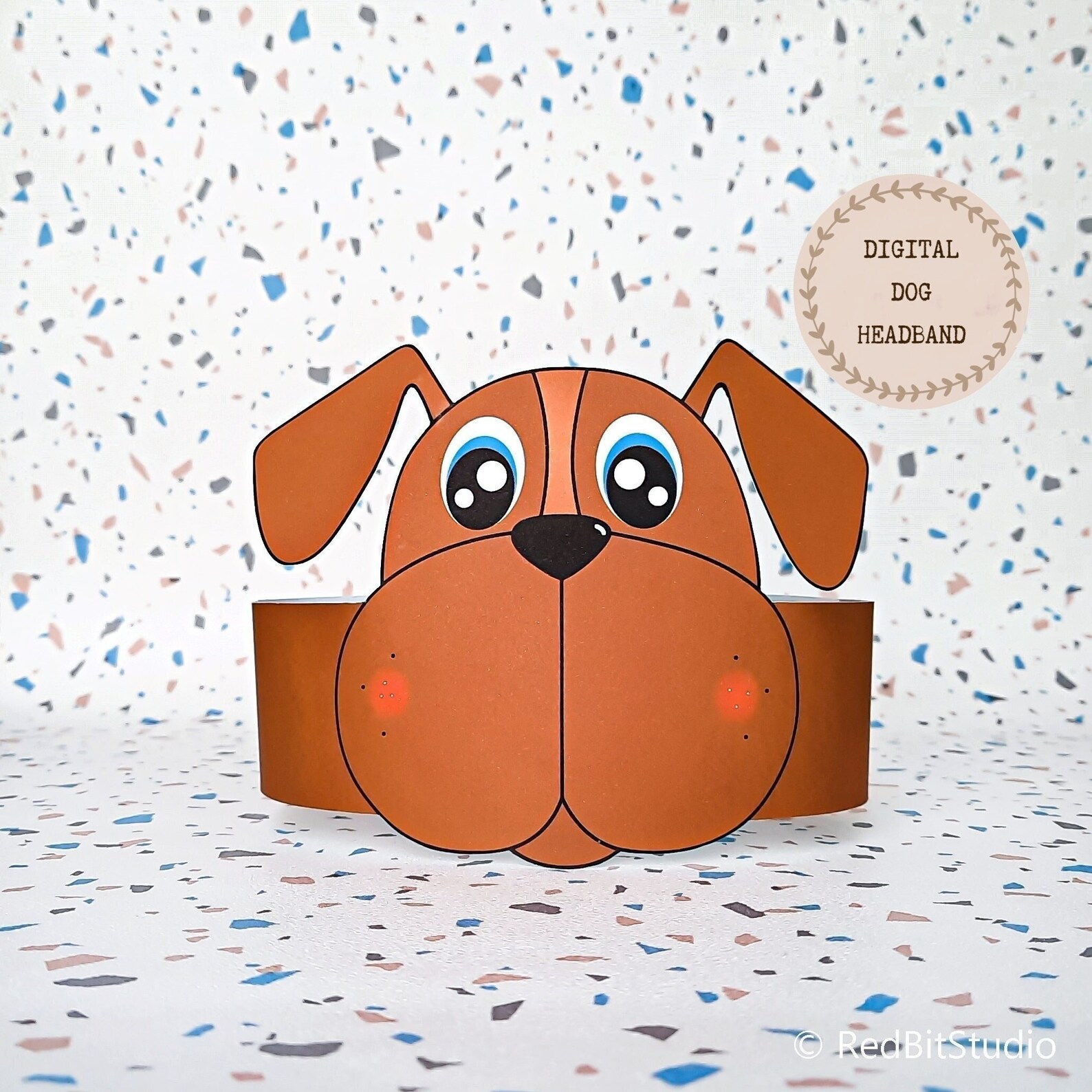 Dog Paper Crown, Animal Paper Hat for Kids, Instant Download Paper ...