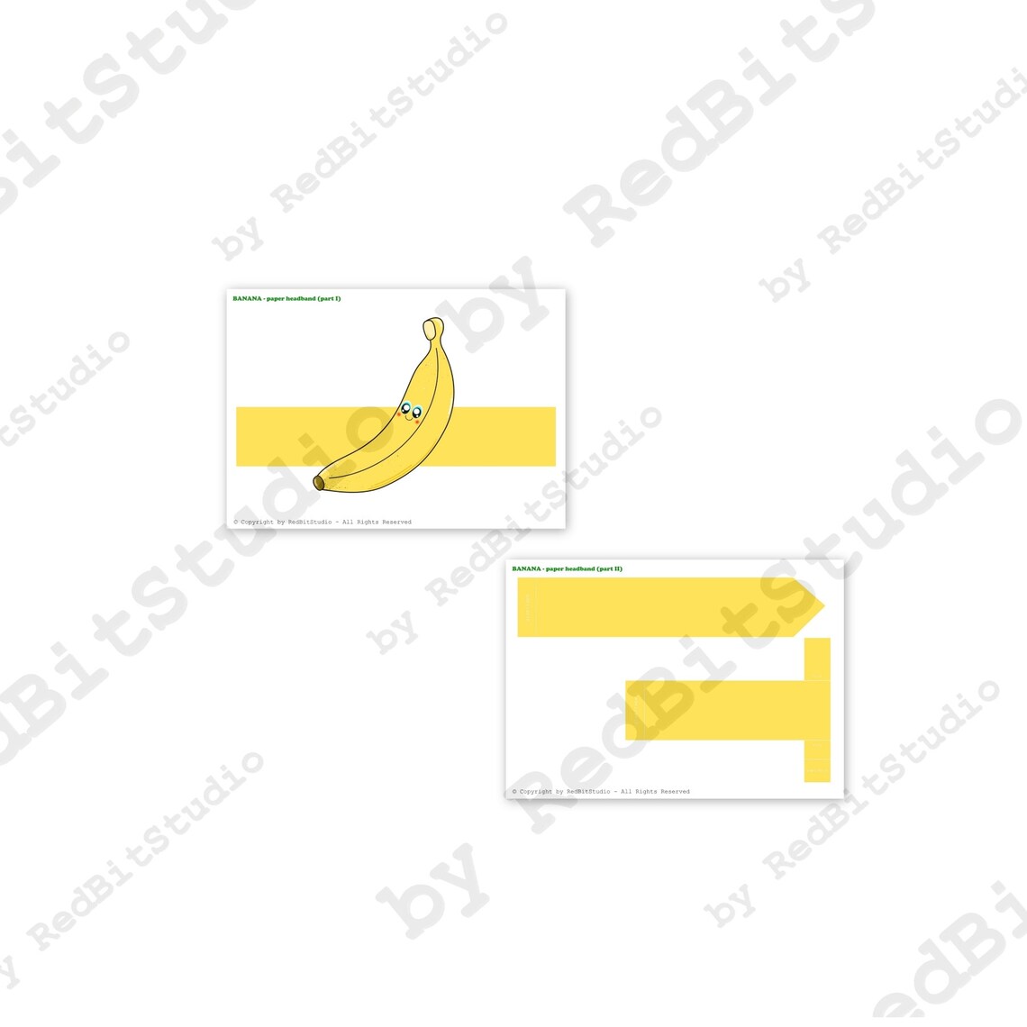 Banana Paper Crown,fruit Paper Hat for Kids, Instant Download Paper ...