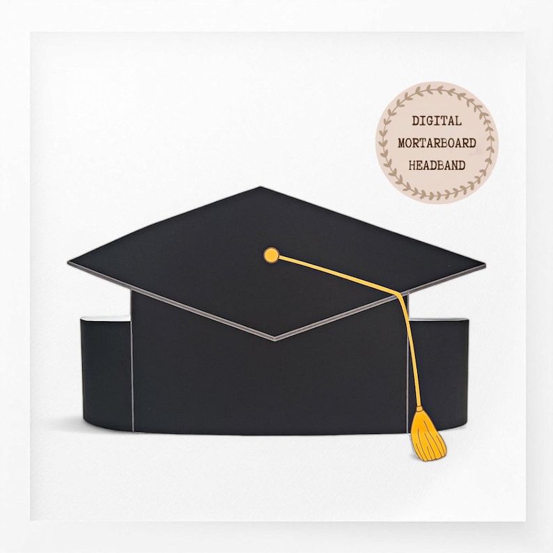 Mortarboard Paper Crown,graduate Cap Hat for Kids,instant Download ...