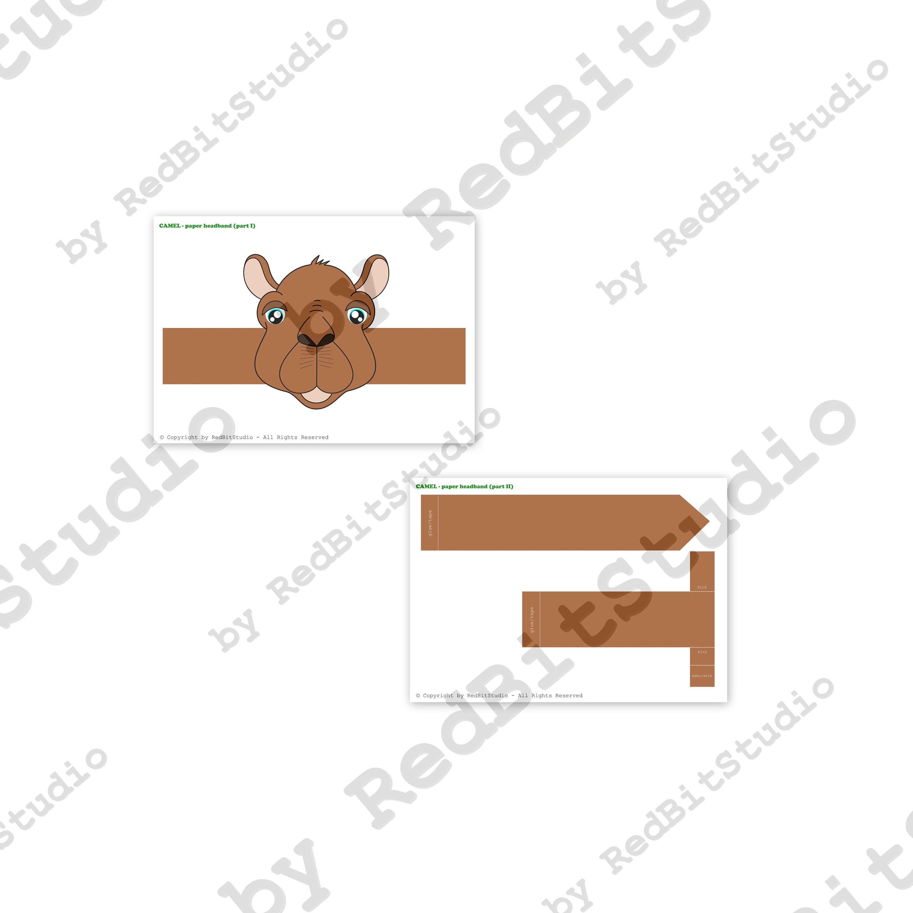 Camel Paper Crown, Animal Paper Hat for Kids, Instant Download Paper ...