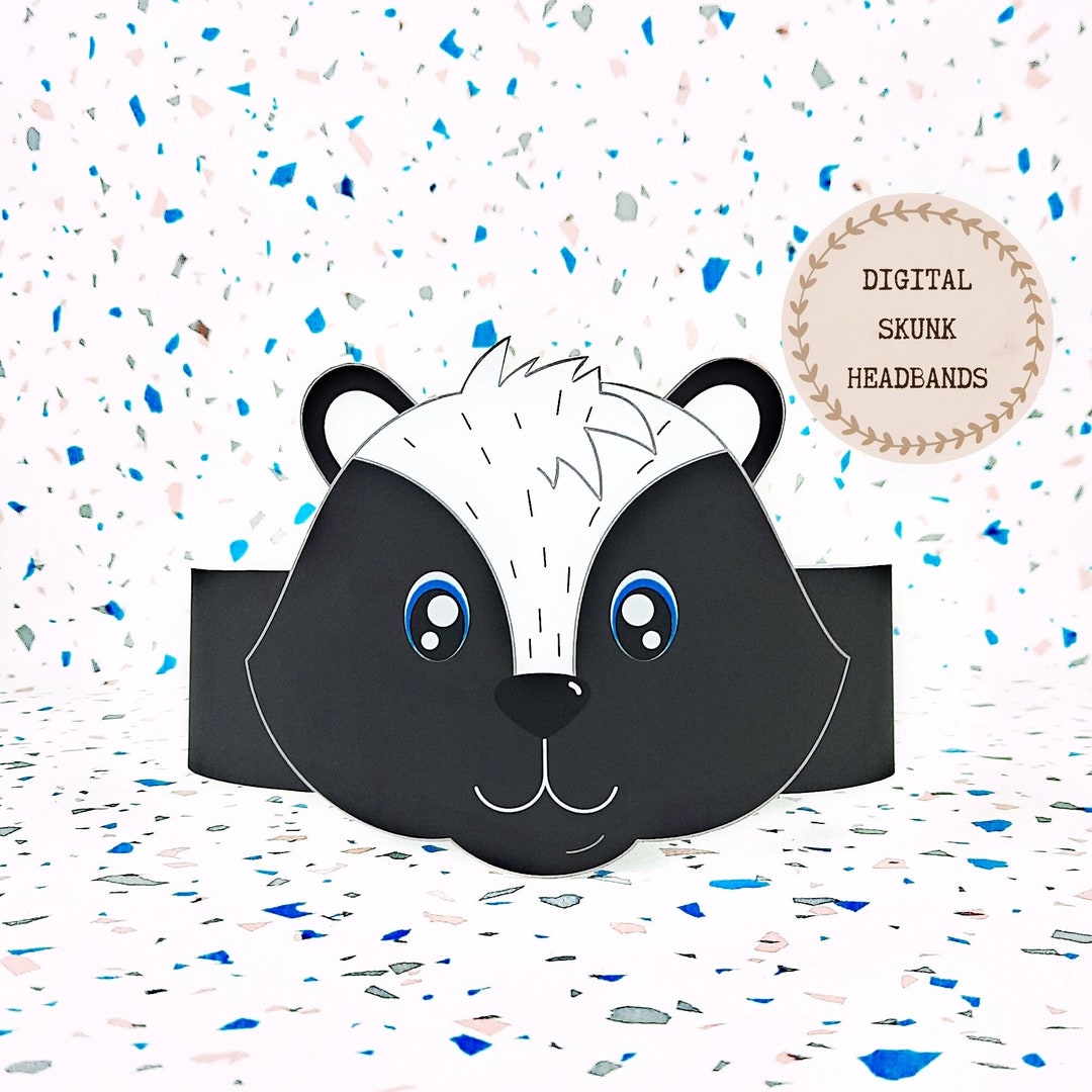 Skunk Paper Crown Animal Paper Hat for Kids Instant Download - Etsy