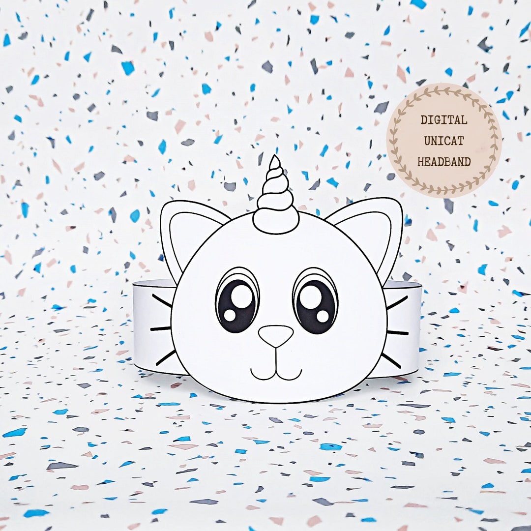 Unicat Paper Coloring Crown Animal Paper Hat for Kids - Etsy