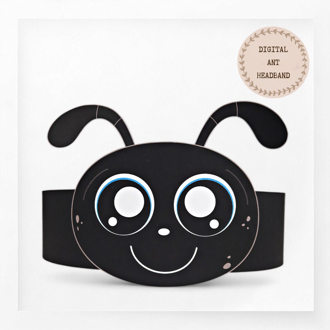 Ant Paper Crown, Animal Paper Hat for Kids, Instant Download Paper ...