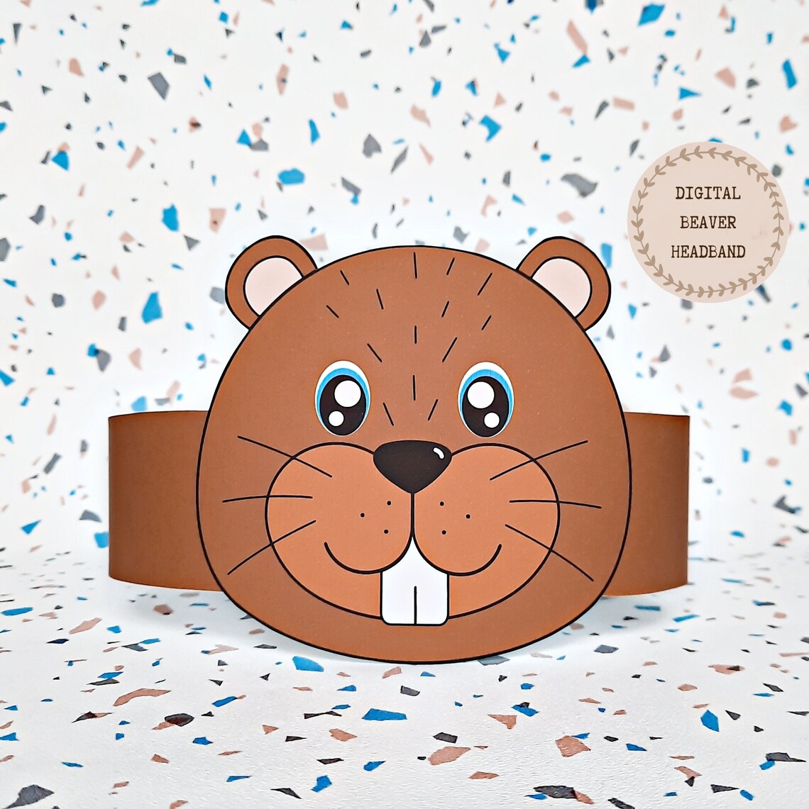 Beaver Paper Crown, Animal Paper Hat for Kids, Instant Download Paper ...