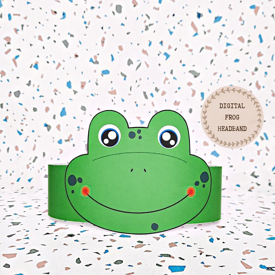 Frog Paper Crown Animal Paper Hat for Kids Instant Download - Etsy