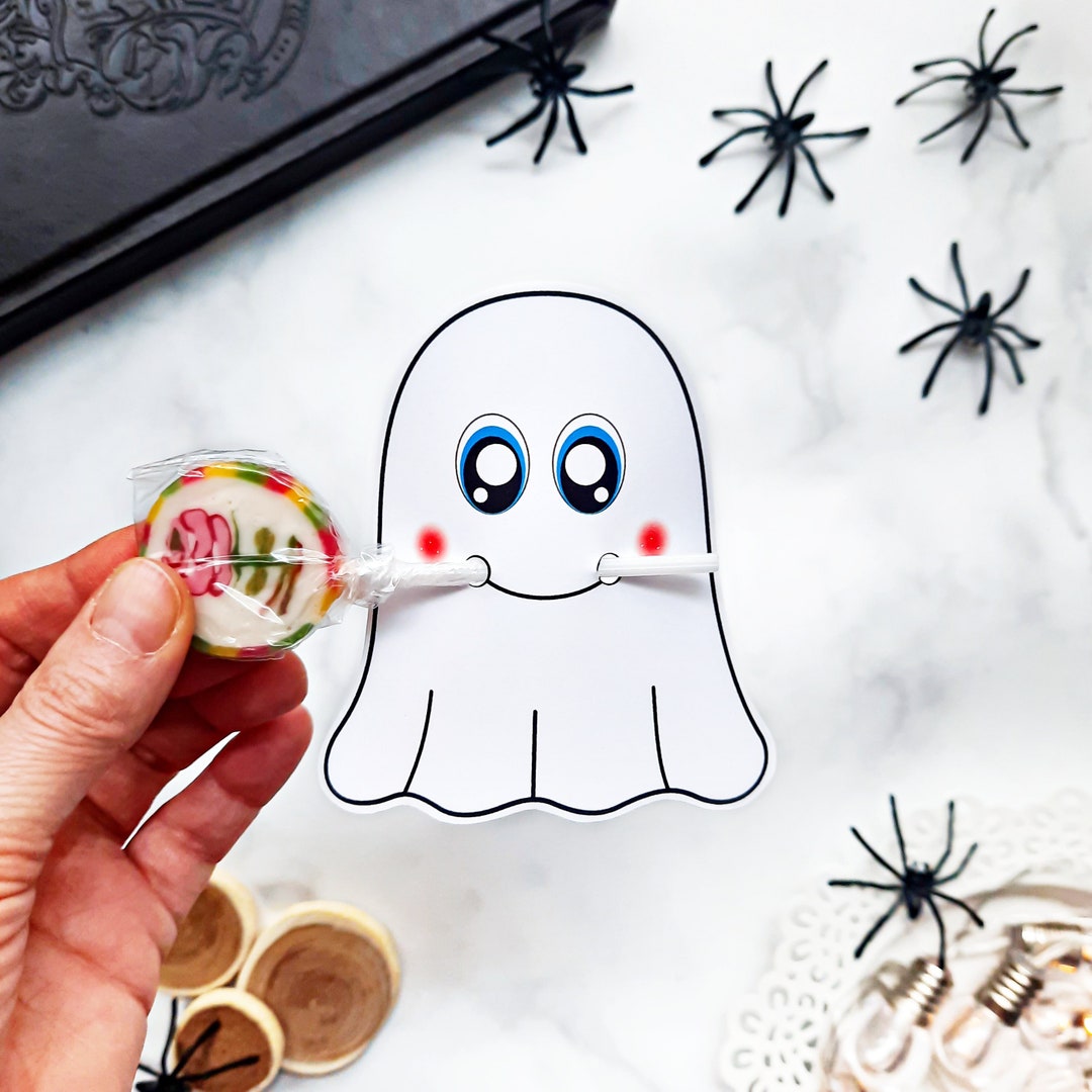 Ghost Lollipop, Instant Download Lollipop Holder, Digital Party Sucker ...