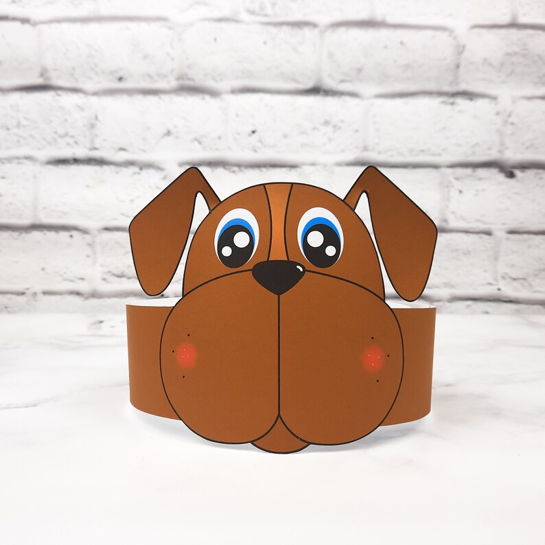 4 Dogs Paper Crowns Dogs Paper Hats for Kids Instant - Etsy