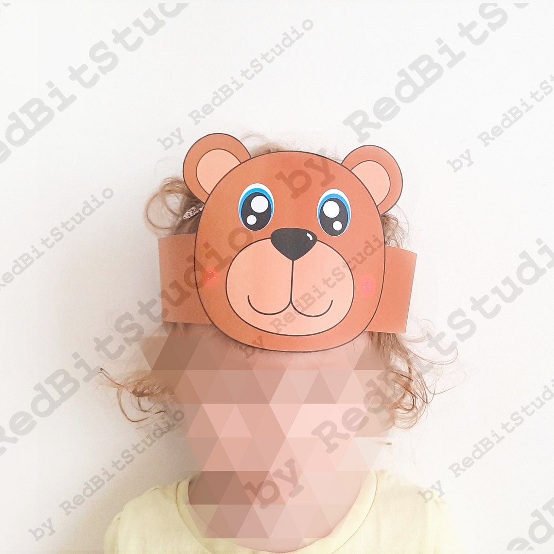 Bear Paper Crown, Animal Paper Hat for Kids, Instant Download Paper ...