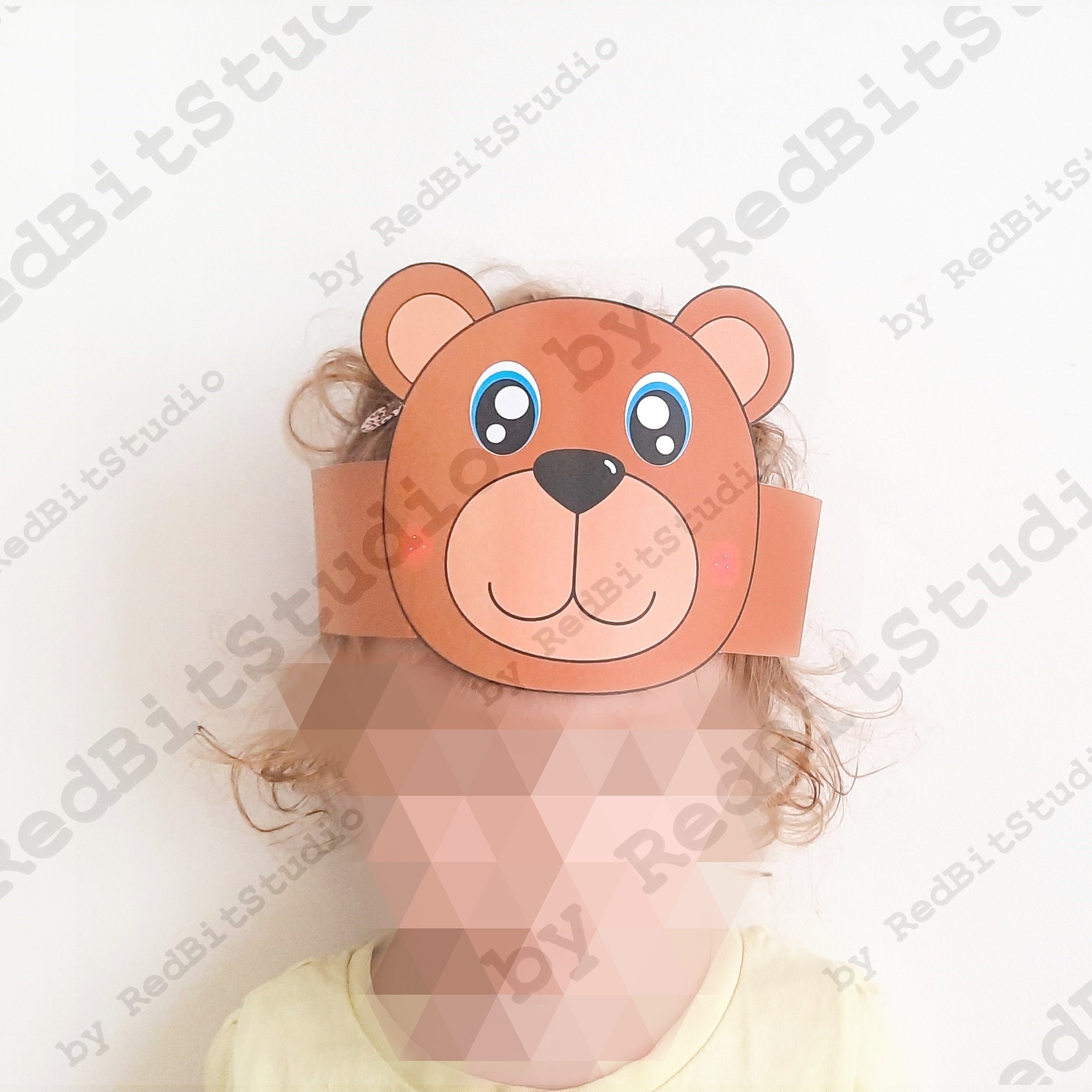 Bear Paper Crown, Animal Paper Hat for Kids, Instant Download Paper ...