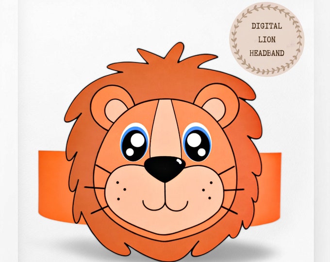 Lion Paper Crown - Printable - Etsy
