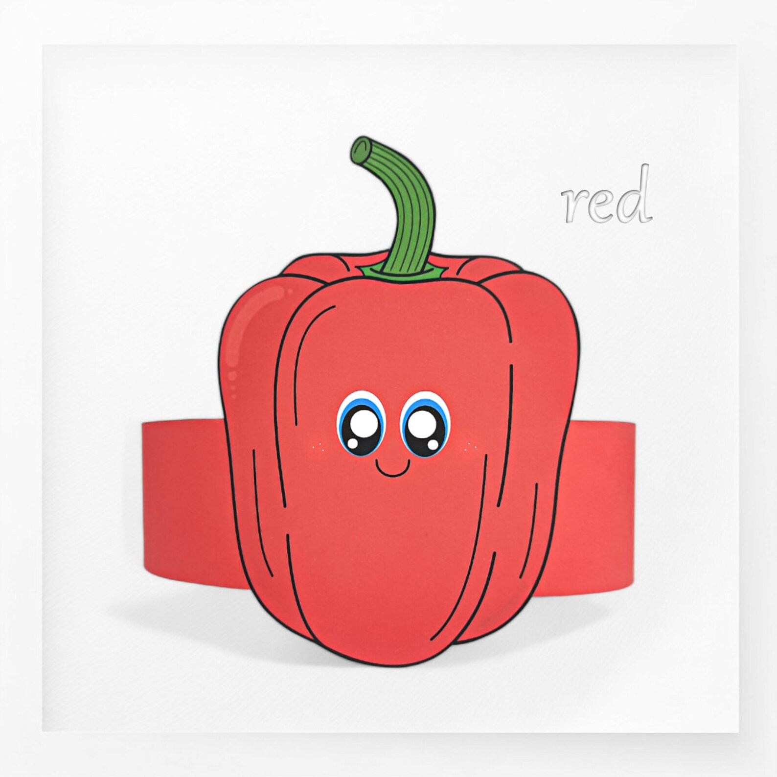 3 Peppers Paper Crowns,vegetable Paper Hat for Kids,instant Download ...