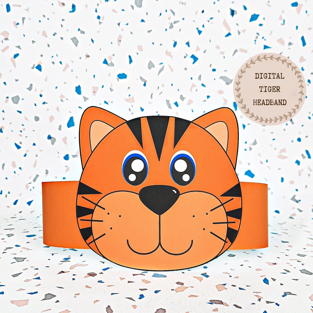 Tiger Paper Crown Animal Paper Hat for Kids Instant Download - Etsy