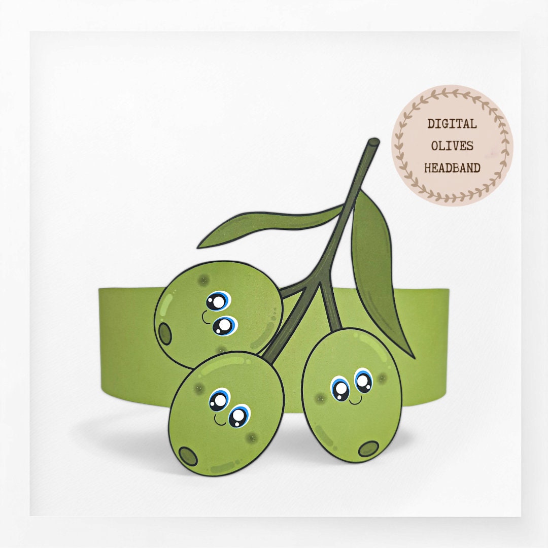 Olives Paper Crown,fruit Paper Hat for Kids,instant Download Paper ...
