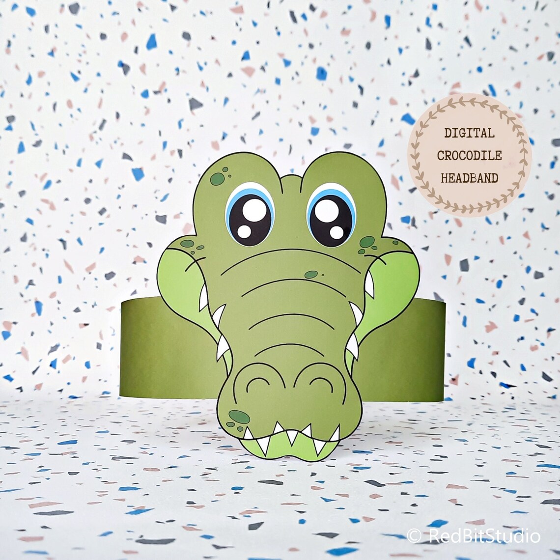 Crocodile Paper Crown, Animal Paper Hat for Kids, Instant Download ...