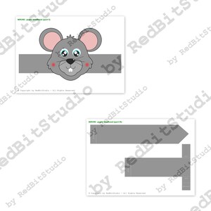 Mouse Paper Crown, Animal Paper Hat for Kids, Instant Download Paper ...