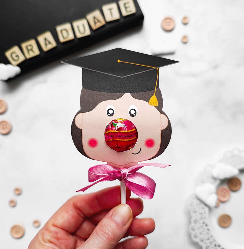 Graduate Girl Lollipop, Instant Download Lollipop Holder,pdf File ...