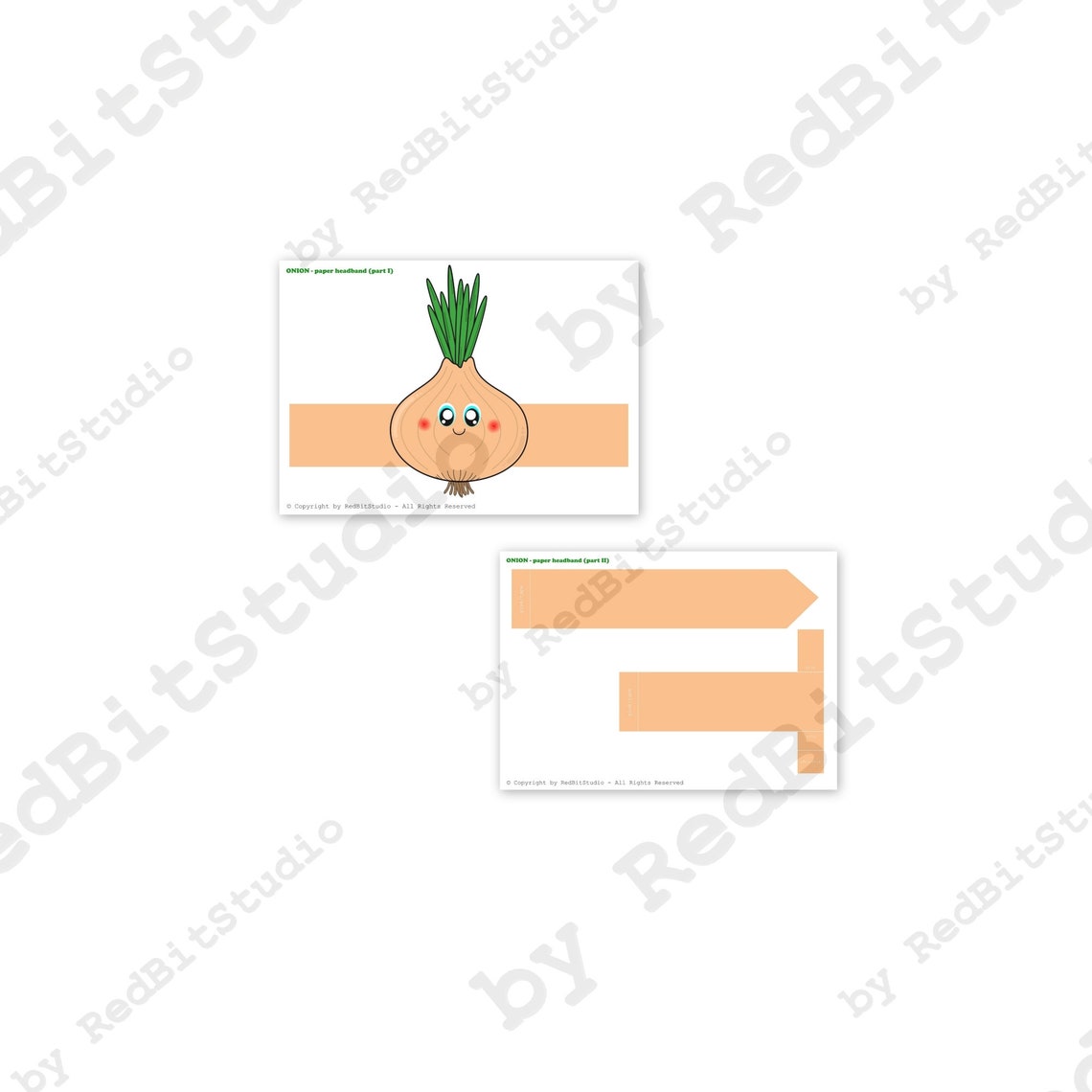 Onion Paper Crown,vegetable Paper Hat for Kids,instant Download Paper ...