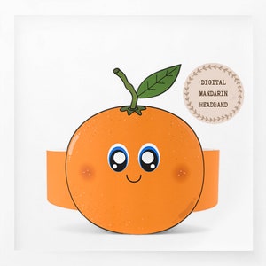 Mandarin Paper Crown,fruit Paper Hat for Kids, Instant Download Paper ...