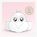 Bird Paper Coloring Crown, Animal Paper Hat for Kids, Instant Download ...