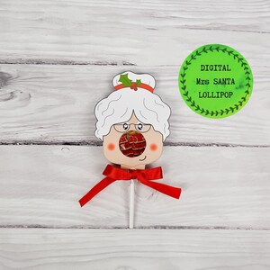 Mrs Santa Lollipop, Instant Download Lollipop Holder,pdf File, Digital ...