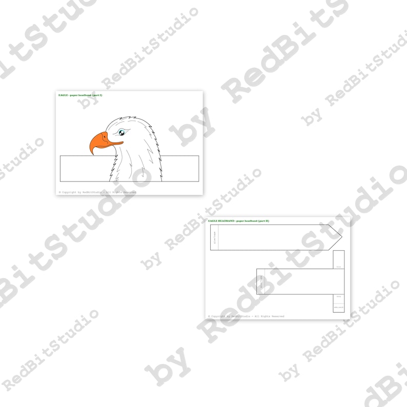 Eagle Paper Crown, Animal Paper Hat for Kids, Instant Download Paper ...