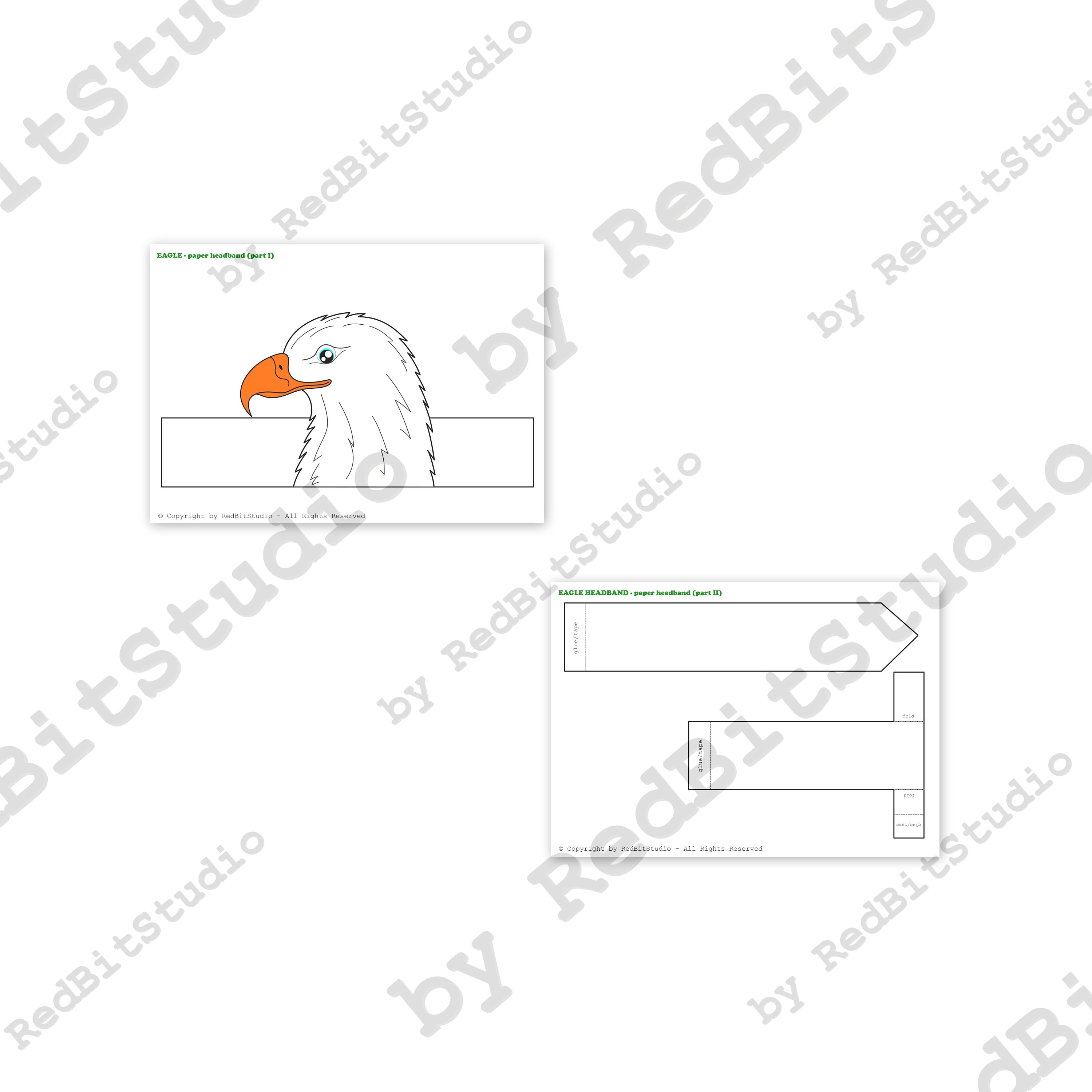 Eagle Paper Crown, Animal Paper Hat for Kids, Instant Download Paper ...