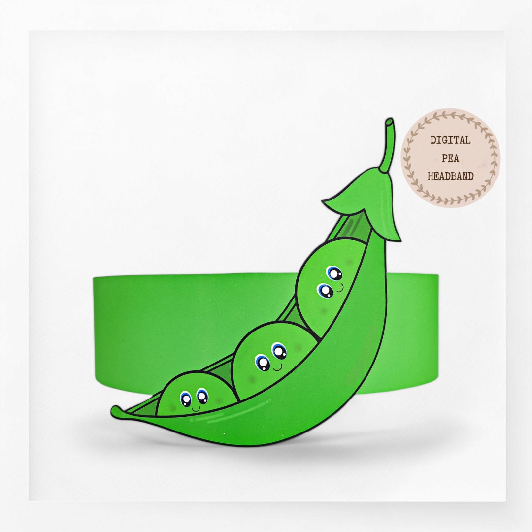 Pea Paper Crown,vegetable Paper Hat for Kids,instant Download Paper ...