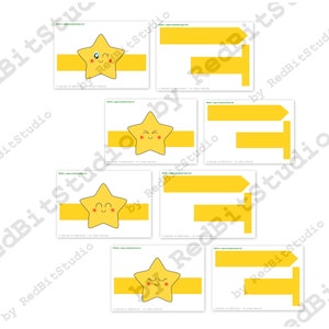 4 Stars Paper Crowns,stars Paper Hats for Kids,instant Download Paper ...