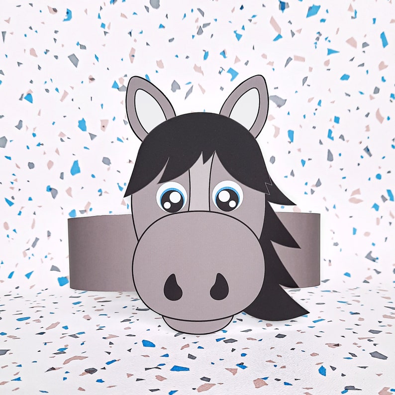 4 Horses Paper Crowns, Horses Paper Hats for Kids, Instant Download ...