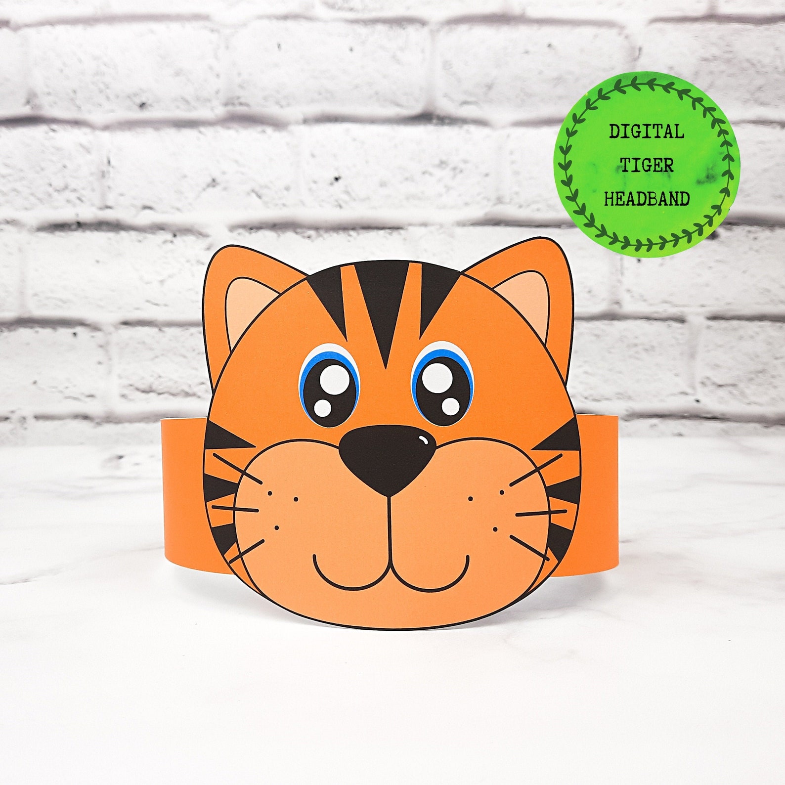 Tiger Paper Crown Animal Paper Hat for Kids Instant Download - Etsy