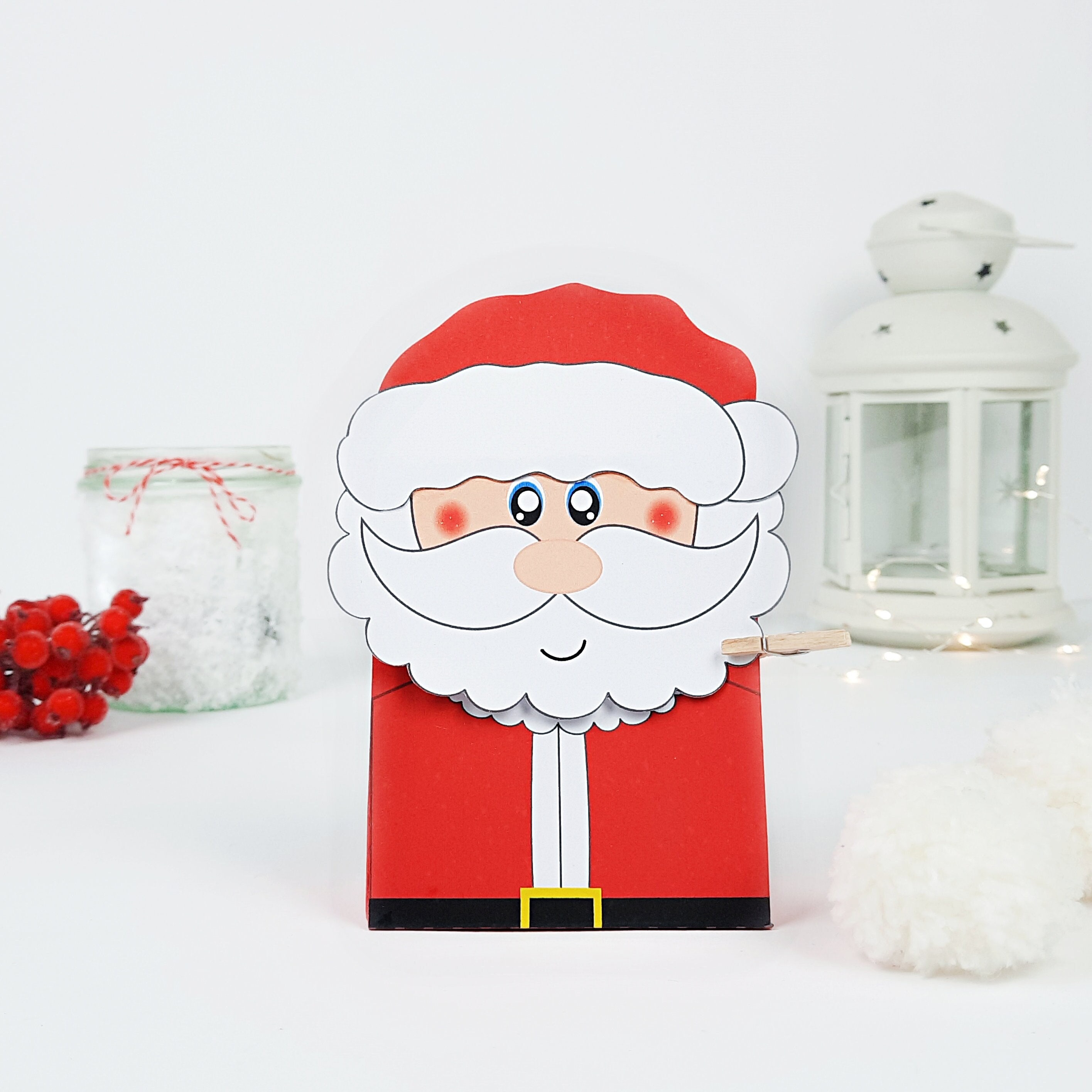 Santa Claus Gift Box Printable Favor Box Christmas Template - Etsy
