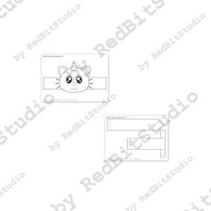 Unicat Paper Coloring Crown, Animal Paper Hat for Kids, Instant ...