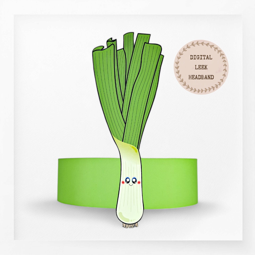 Leek Paper Crown,vegetable Paper Hat for Kids,instant Download Paper ...